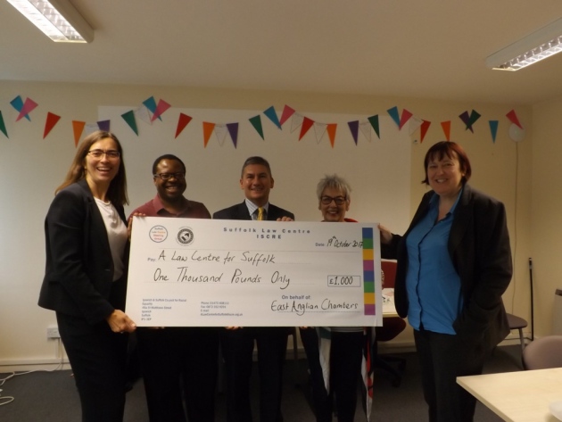 Cash boost for Suffolk Law Centre campaign from East Anglian Chambers ...